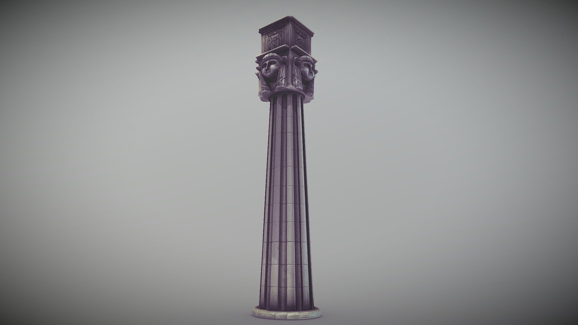 Hathor_ Head_ Column - 3D model by Joff3D [82bcc9e] - Sketchfab
