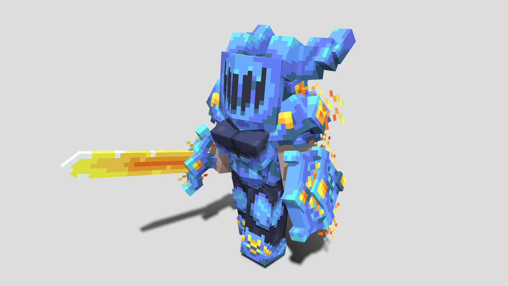 Blue Flame Knight - 3D model by Nyux xi (@Nyuxxi) [82bea61] - Sketchfab