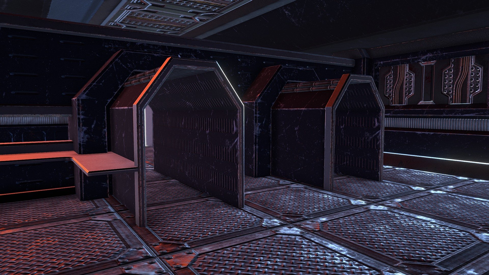 Sci-fi facility checkpoint - 3D model by julianko [82bf1d3] - Sketchfab