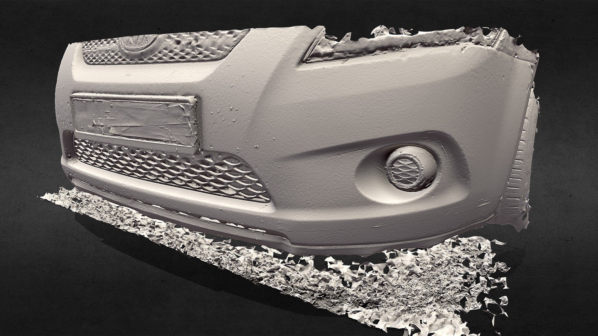 Car bumper 3d scanned with a cheap android phone - 3D model by ...