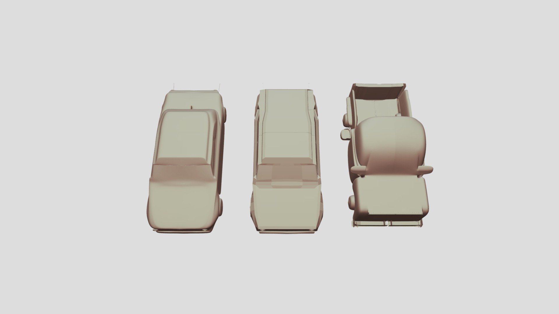 Sample Poly Cars - Sedan, Wagon, & Pickup Truck - Download Free 3D ...