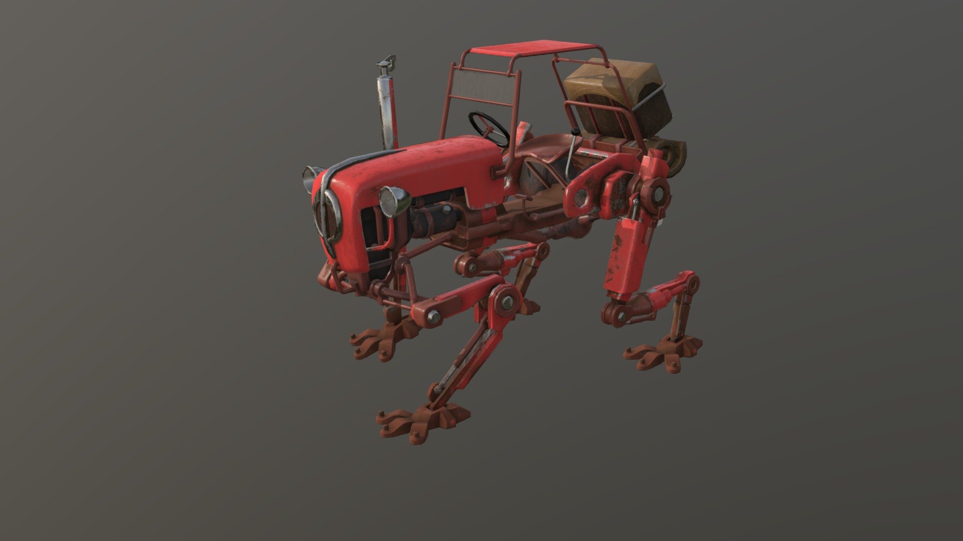 Robot Tractor #2 - 3D model by hnzx (@hans.deley) [82c2a14] - Sketchfab