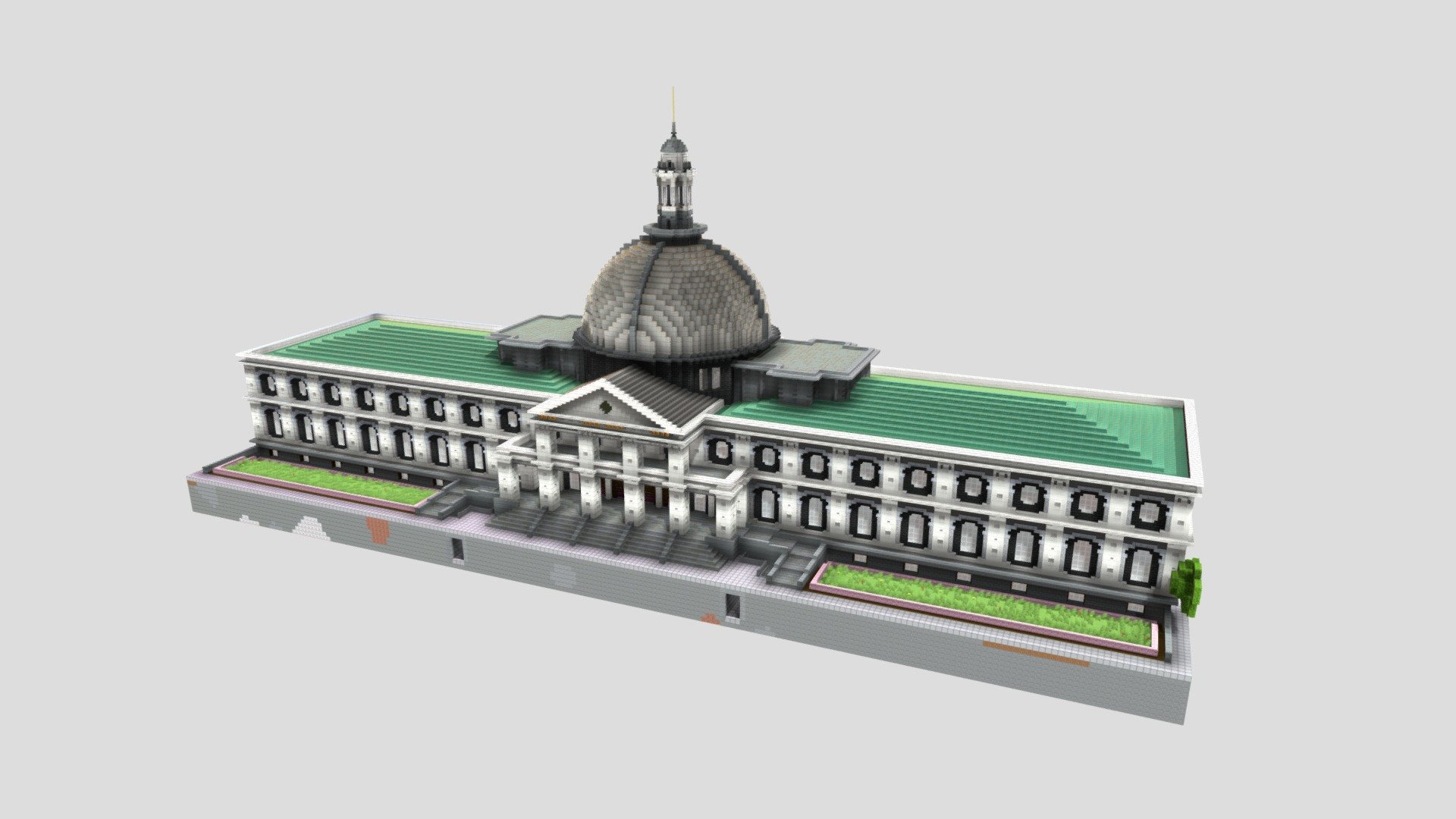 Minecraft City Hall Building | Alma Bay - Buy Royalty Free 3D model by ...