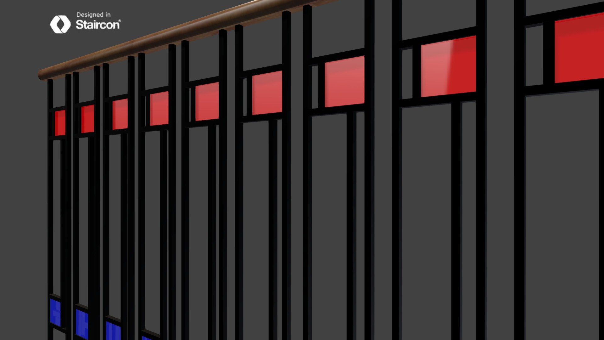 Glass Panels - 3D model by 3D Software for Stair Design and Production ...