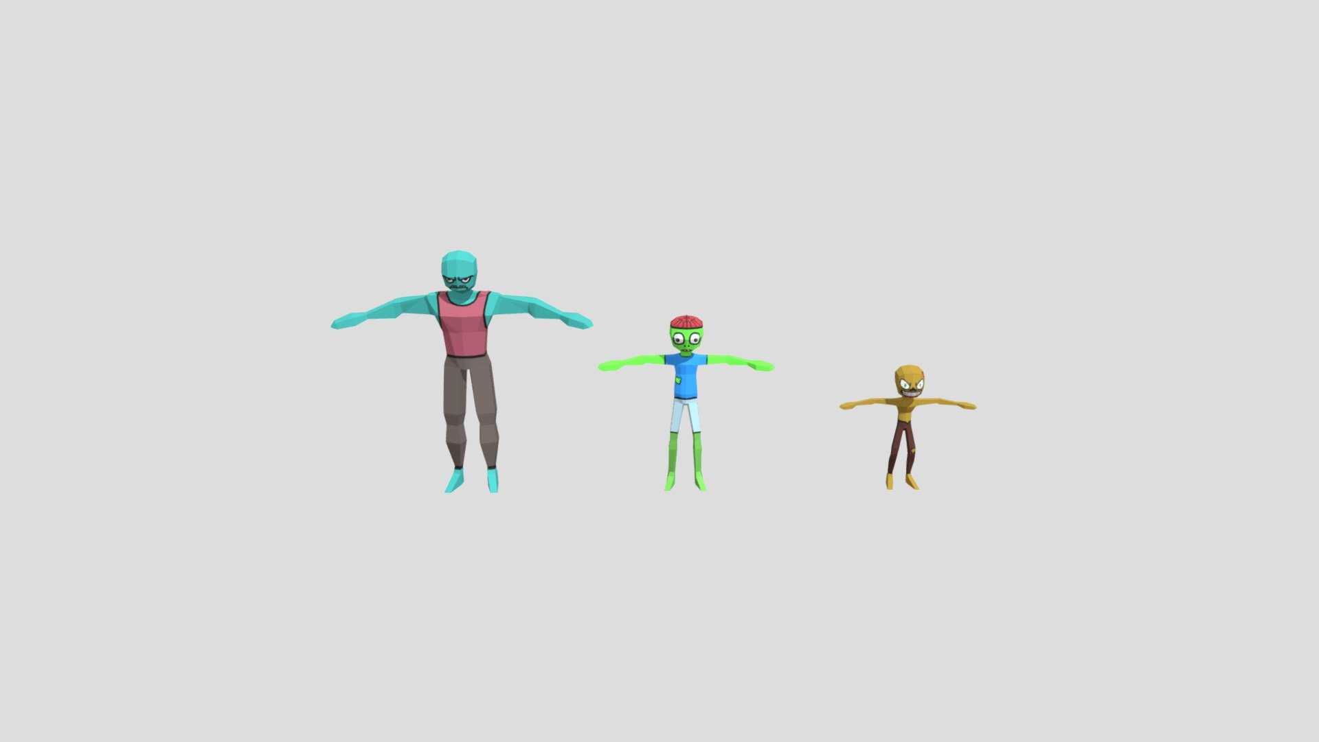 Low Poly Zombies - Download Free 3D model by fectur.SEROD (@Fecturisio ...
