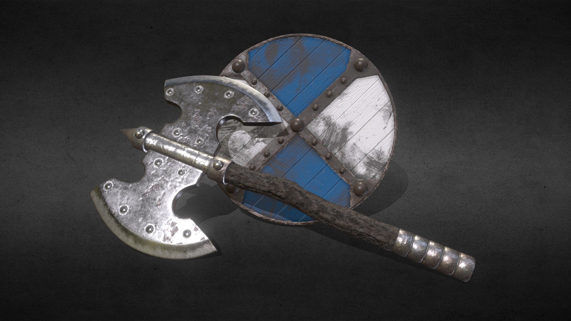 Viking axe and shield - Download Free 3D model by alixor22 [82c6a4d ...