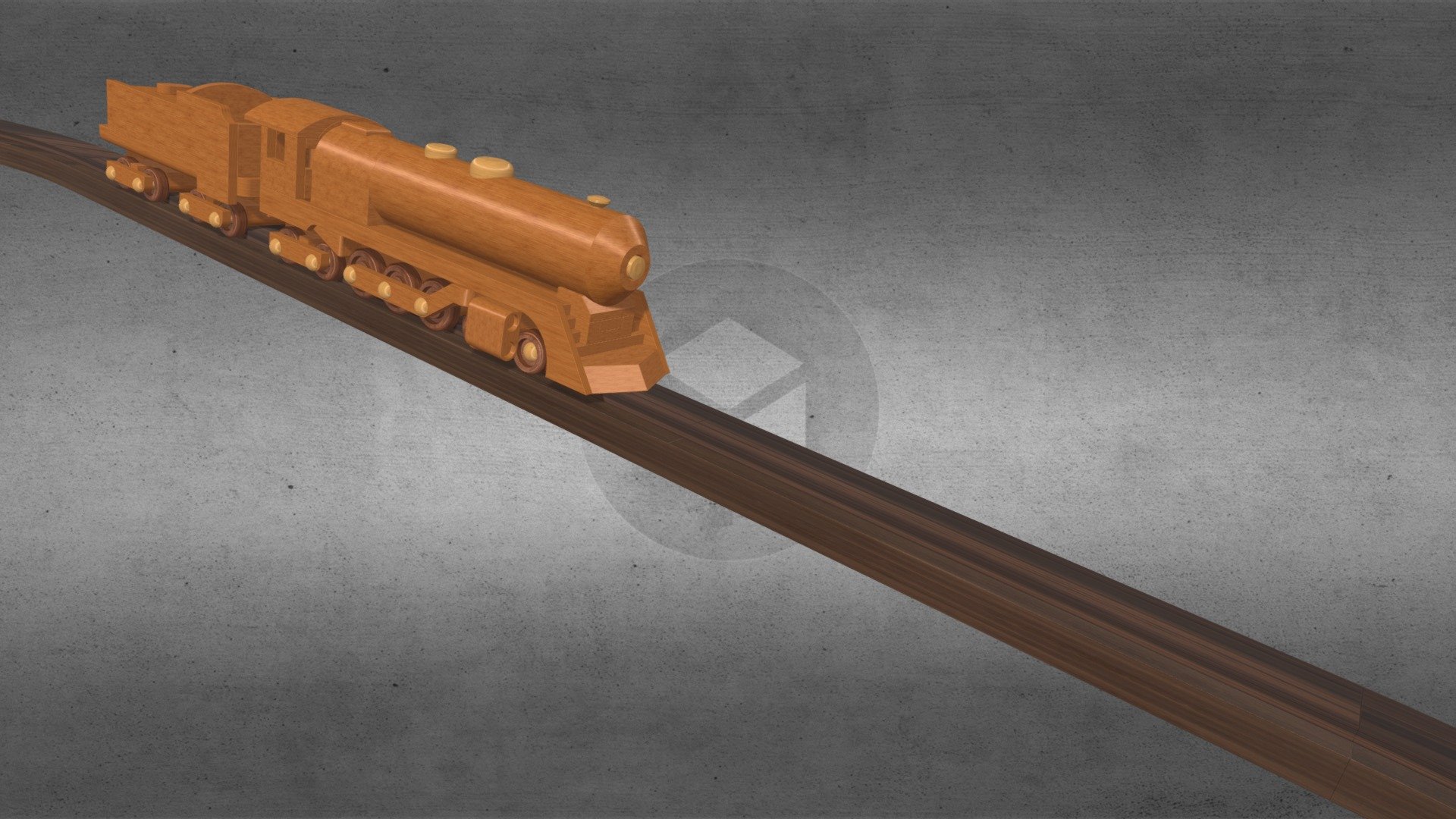 Classic Steam Engine - Wooden Train Toy - Download Free 3D model by ...
