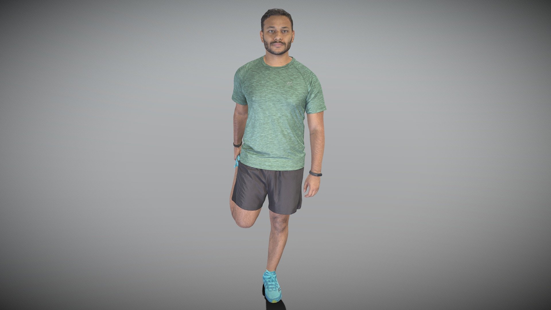 Muscular young man stretching leg 245 - Buy Royalty Free 3D model by ...