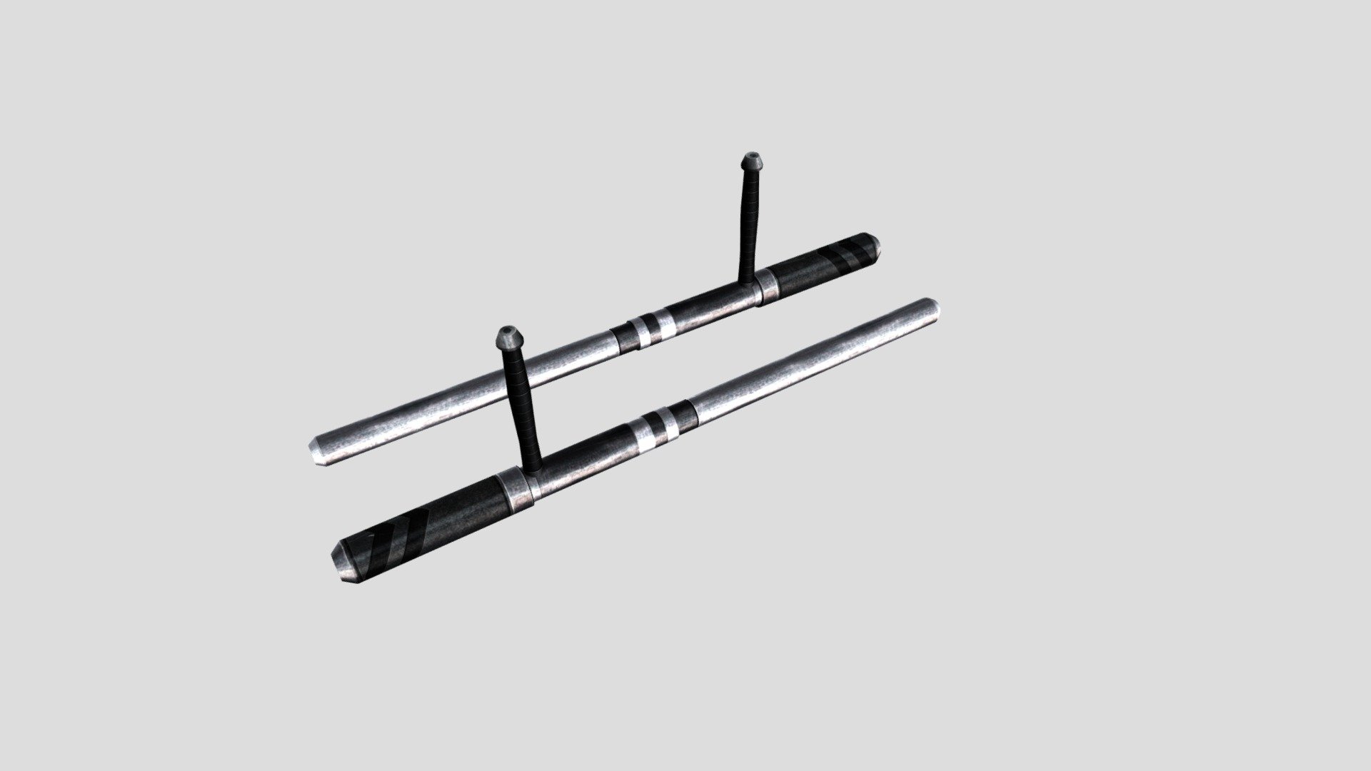 Double Baton - Download Free 3D model by Long Nguyễn (@LongNguyen89 ...