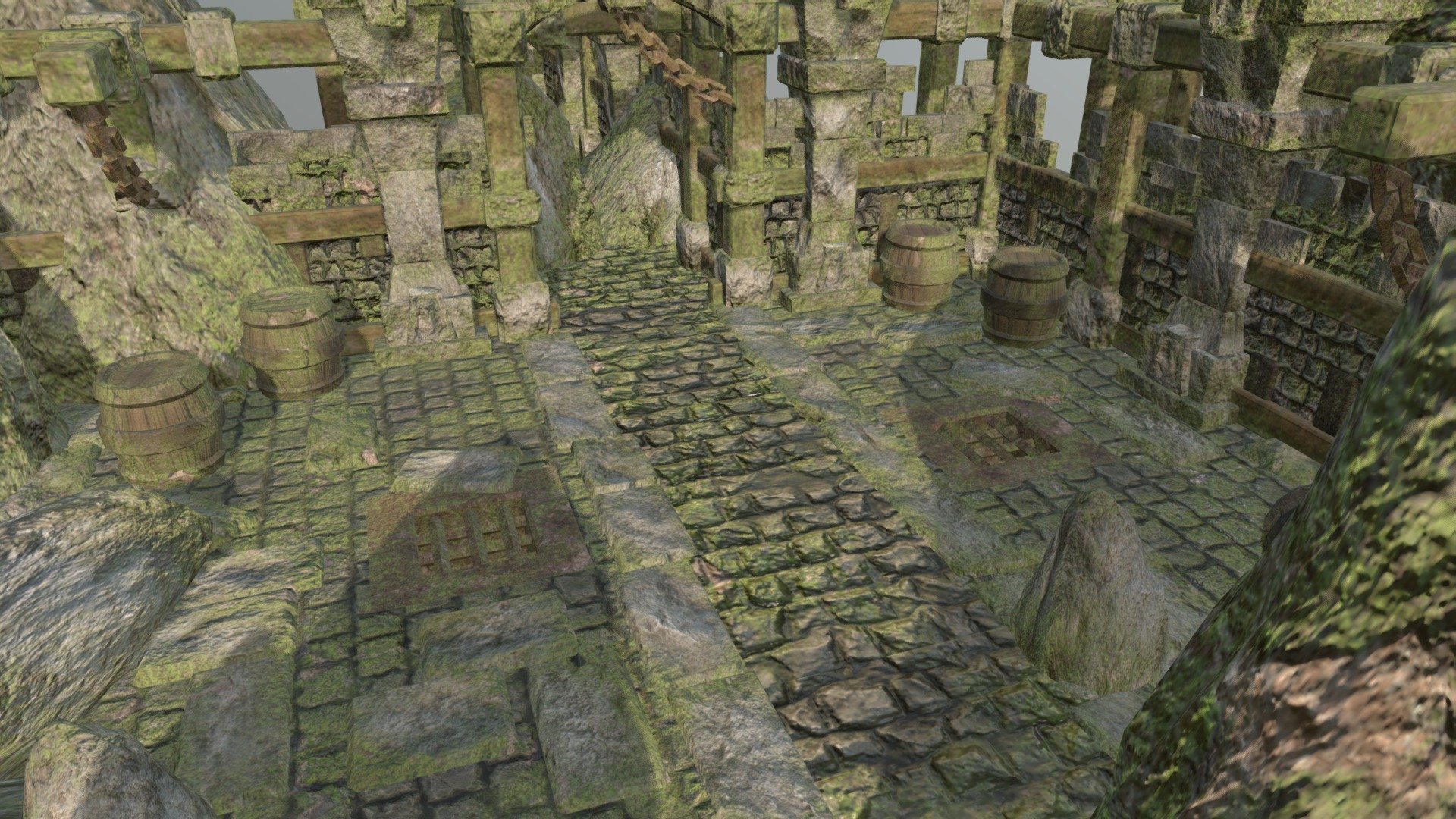 Temple Scene - 3D model by MainArtsNStuff [82d17c0] - Sketchfab