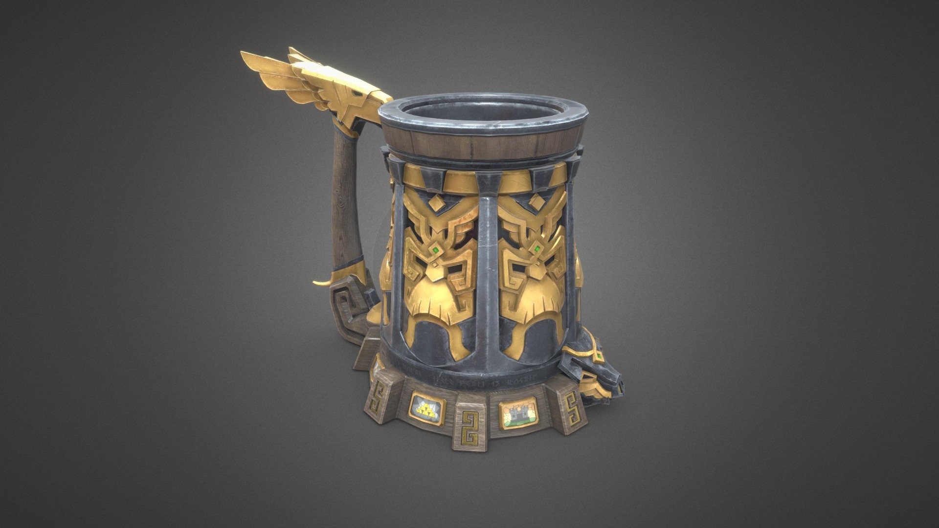Dwarven Mug - 3D model by gdr-47 (@frippisch) [82d1ce1] - Sketchfab