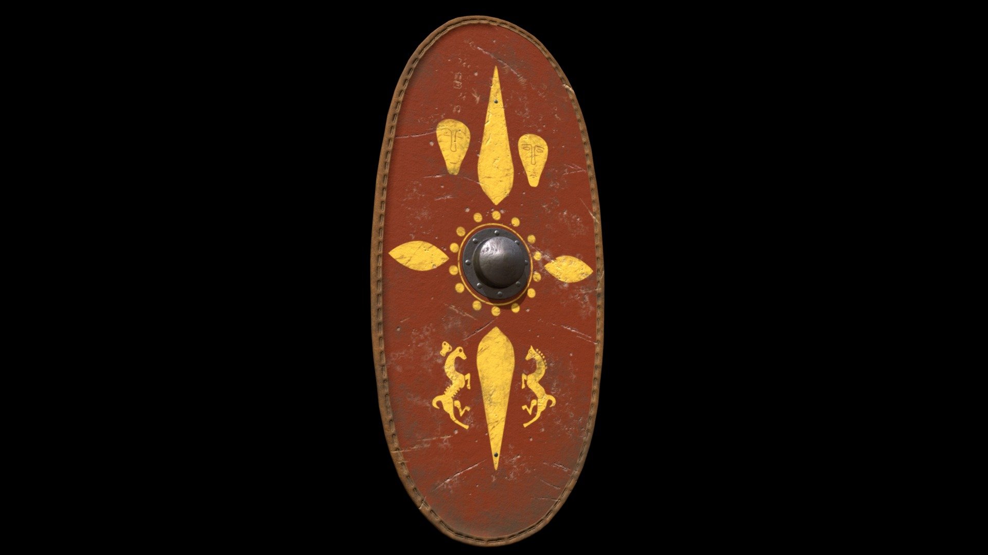 Gallic Shield #5 - Buy Royalty Free 3D model by The Ancient Forge (Svein) (@svein) [82d3dde ...