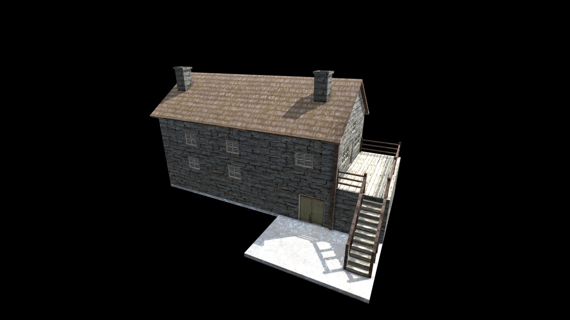House Textured - 3D model by Rosaline Aurora (@RosalineAurora) [82d7efa ...