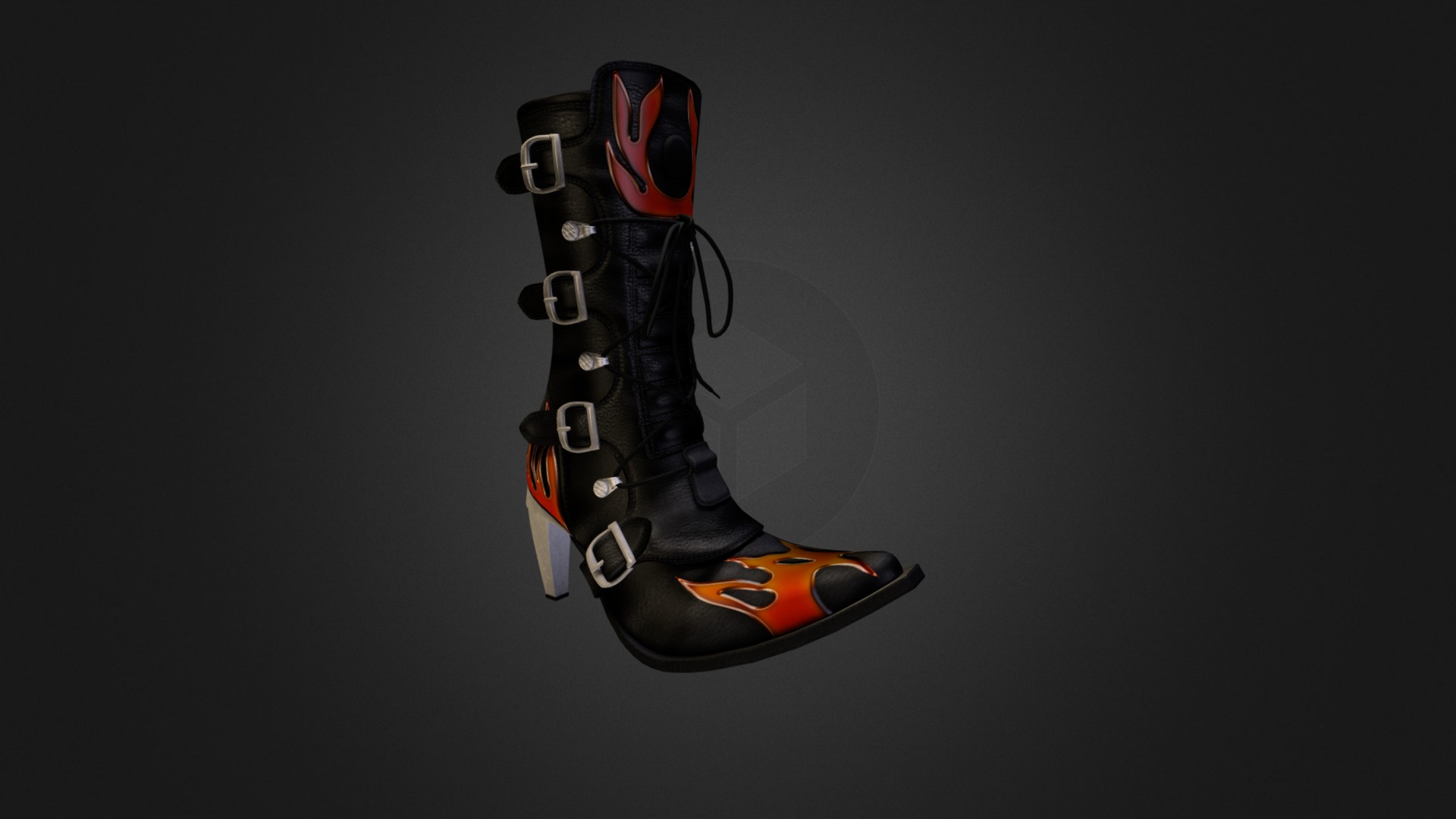 New Rock Flame Boots - 3D model by roundpx [82def2b] - Sketchfab