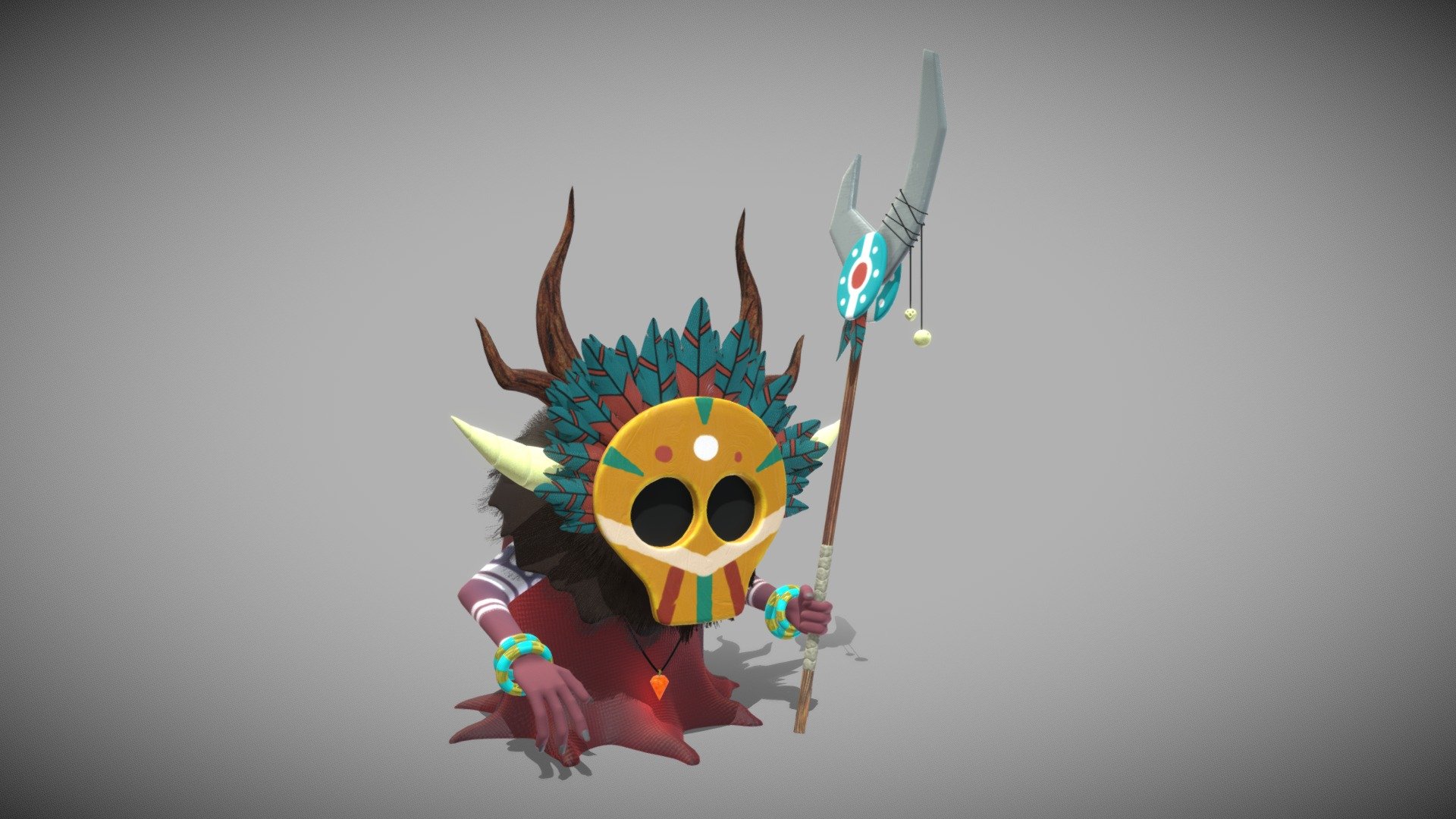 Shaman - 3D model by Galleriy (@erschow.kos) [82e35f3] - Sketchfab