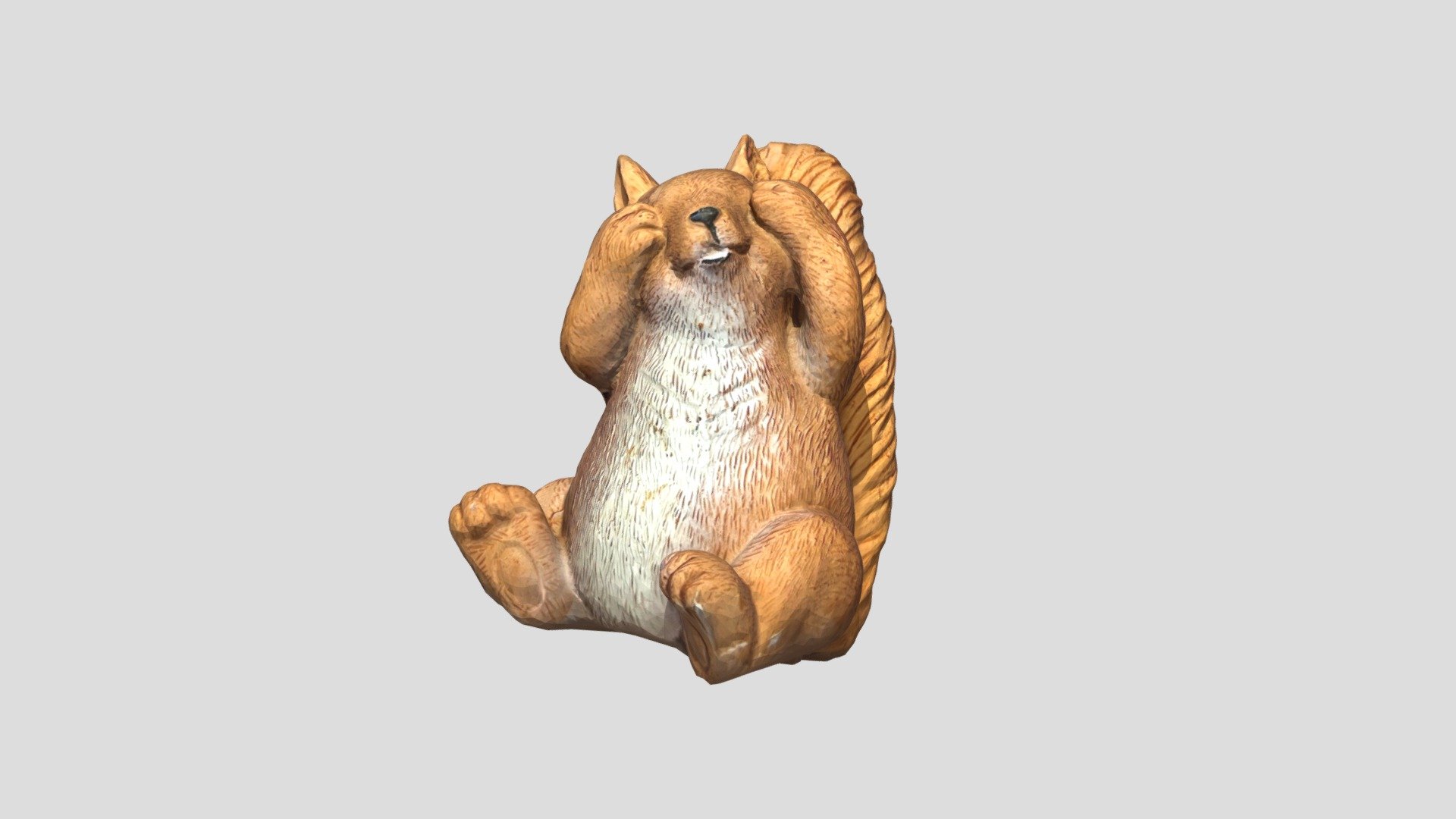 Squirrel statue - 3D model by HazyWit [82e5fbb] - Sketchfab
