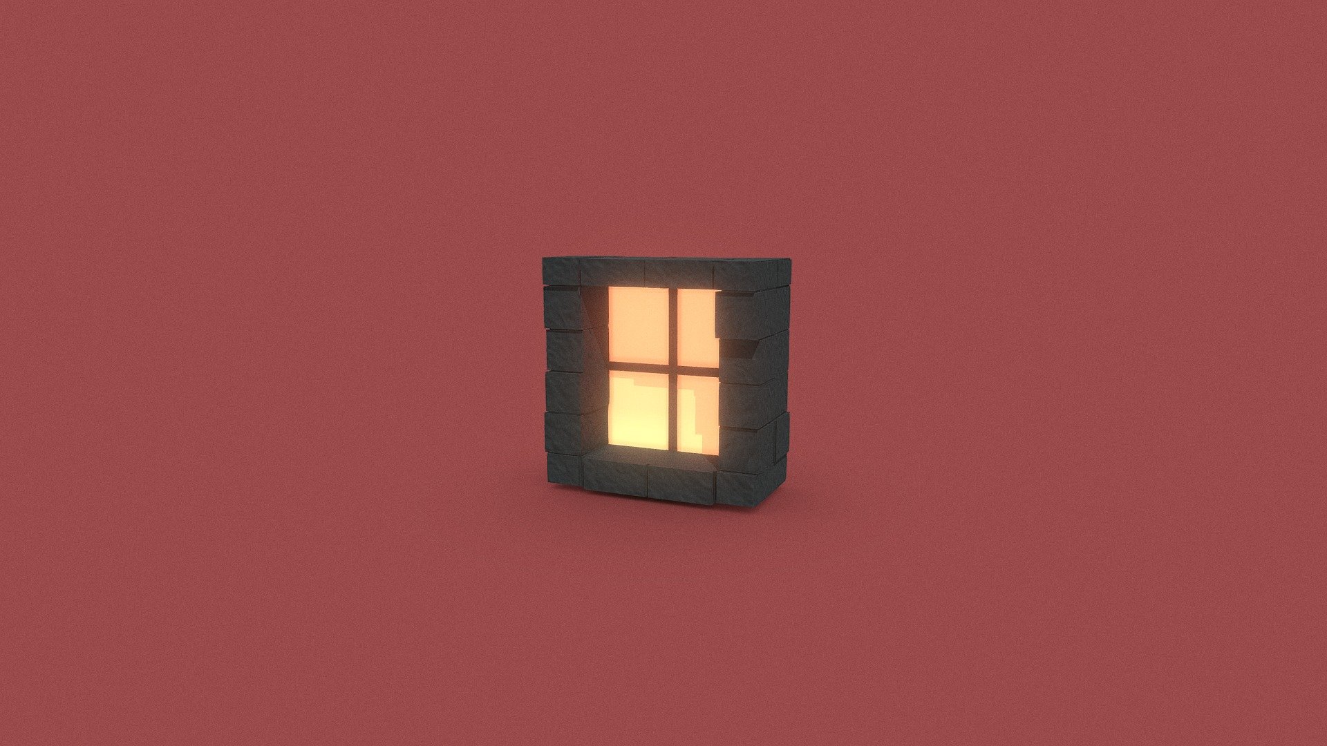 Square Brick Window - Download Free 3D model by thesoooped [82e7317 ...