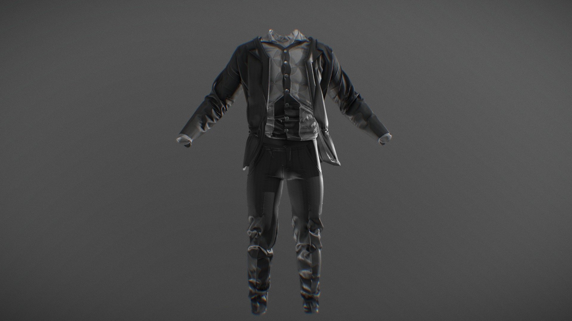 classic investigator costume, highly poly - Download Free 3D model by ...