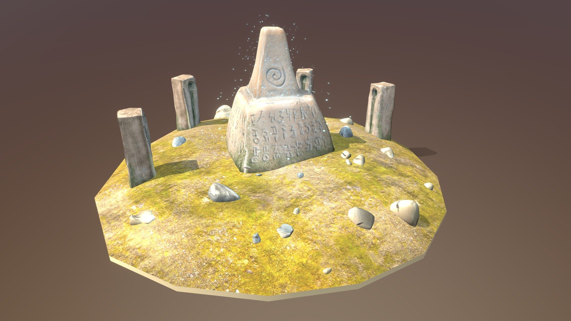 Stylized Magical Written Stone Scene - 3D model by Murat.Yasin [82ea313 ...