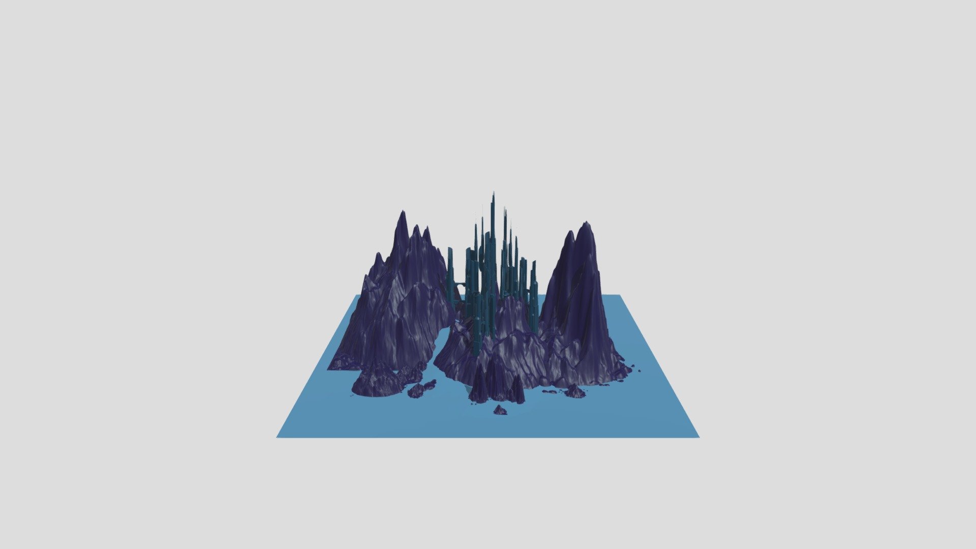 Landscape (Fallen city) - 3D model by Bl4NKOutRIELM [82eb108] - Sketchfab