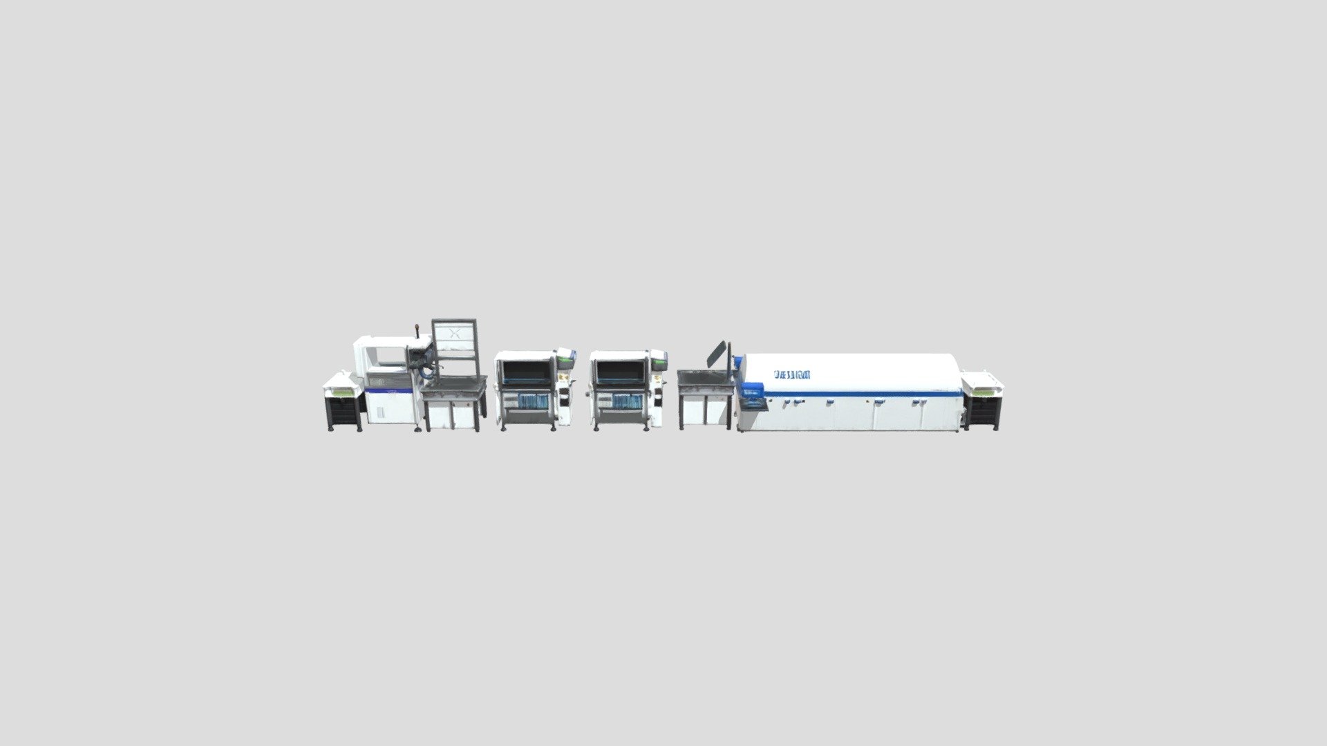 Automated PCB Assembly Line - Download Free 3D model by R_A_M_A_N_I ...