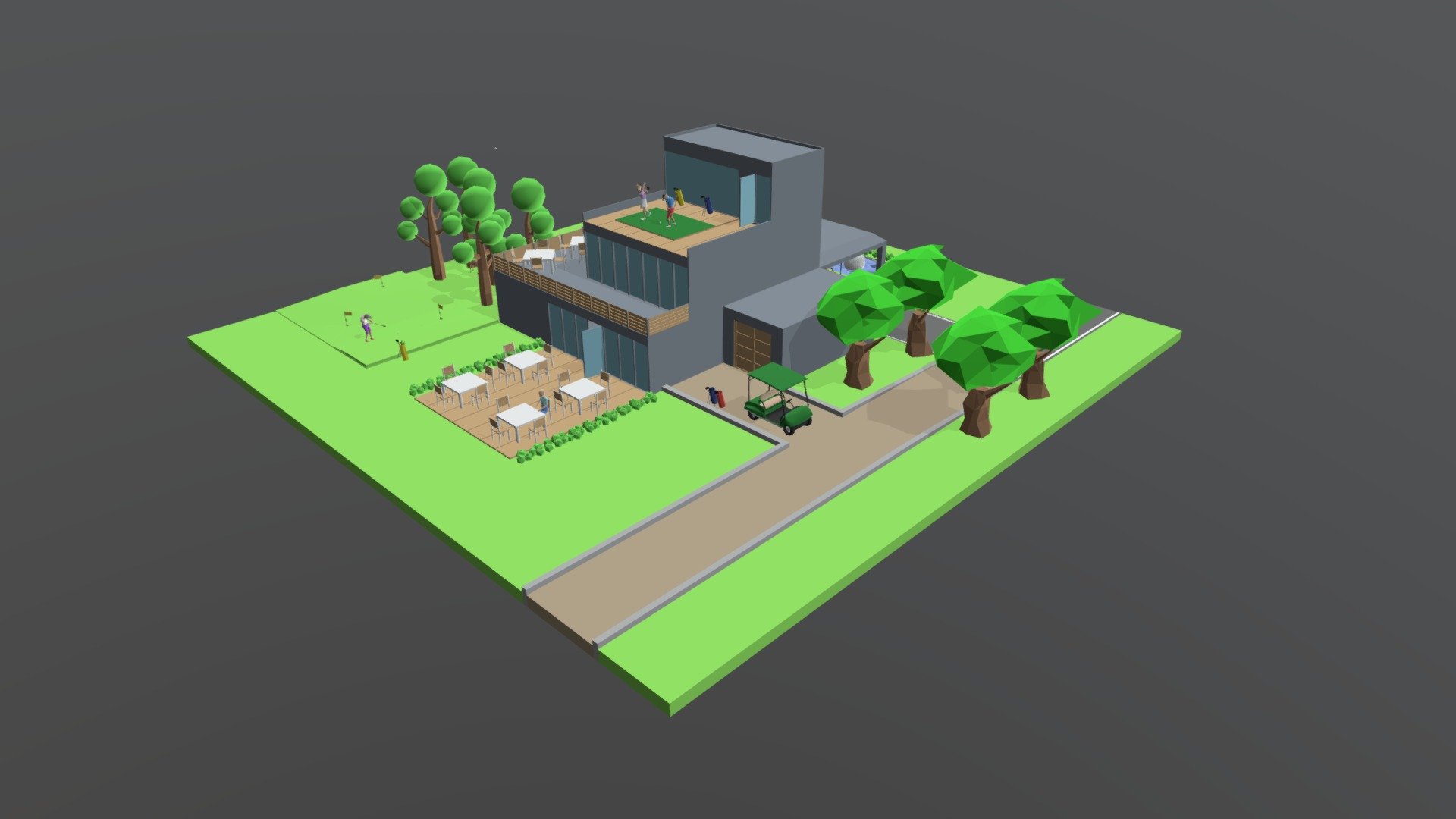 Golf Clubhouse - 3D model by ratcorpnic [82ec65c] - Sketchfab