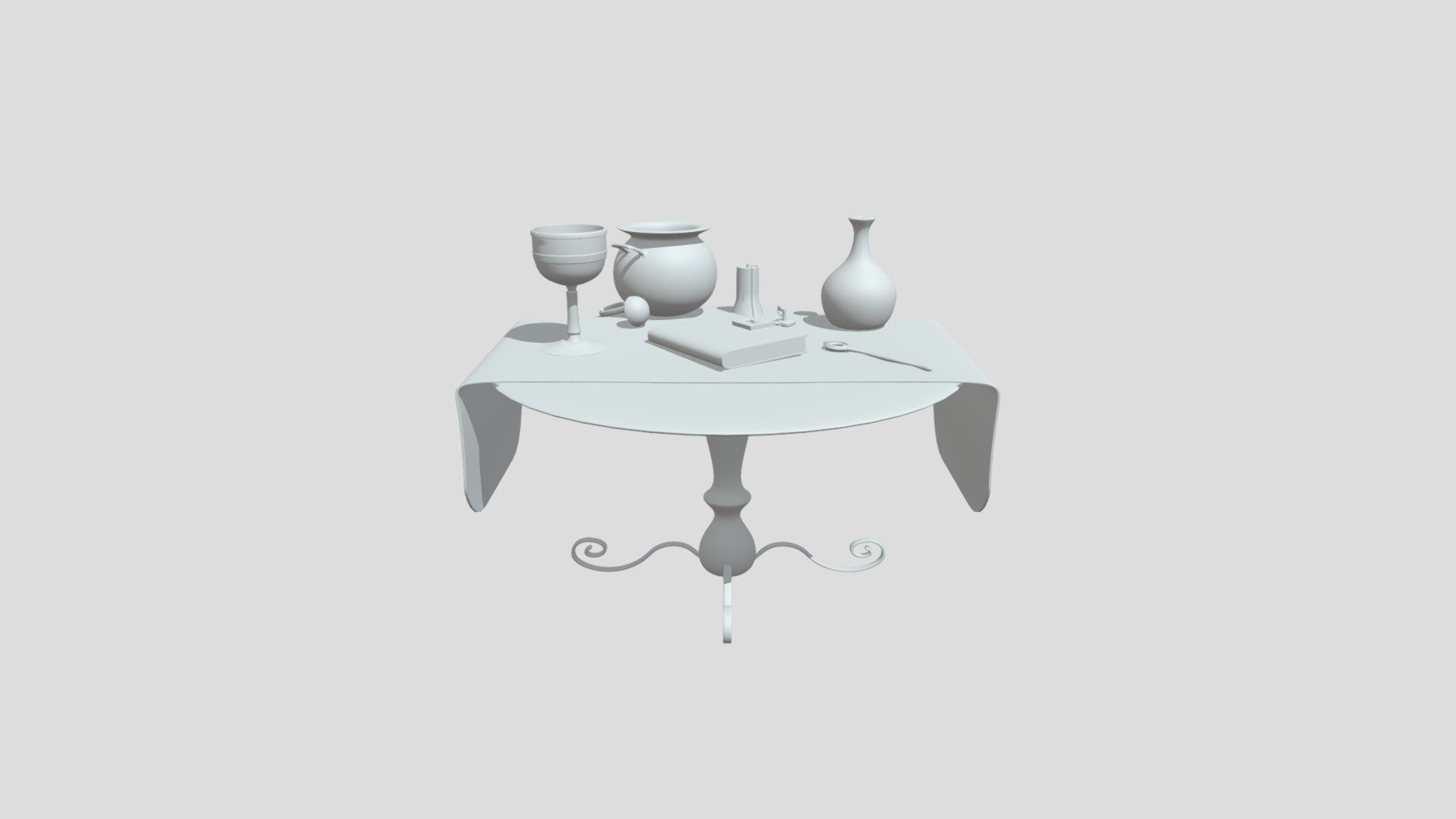Magician's or Alchemist's Table - Download Free 3D model by actually ...