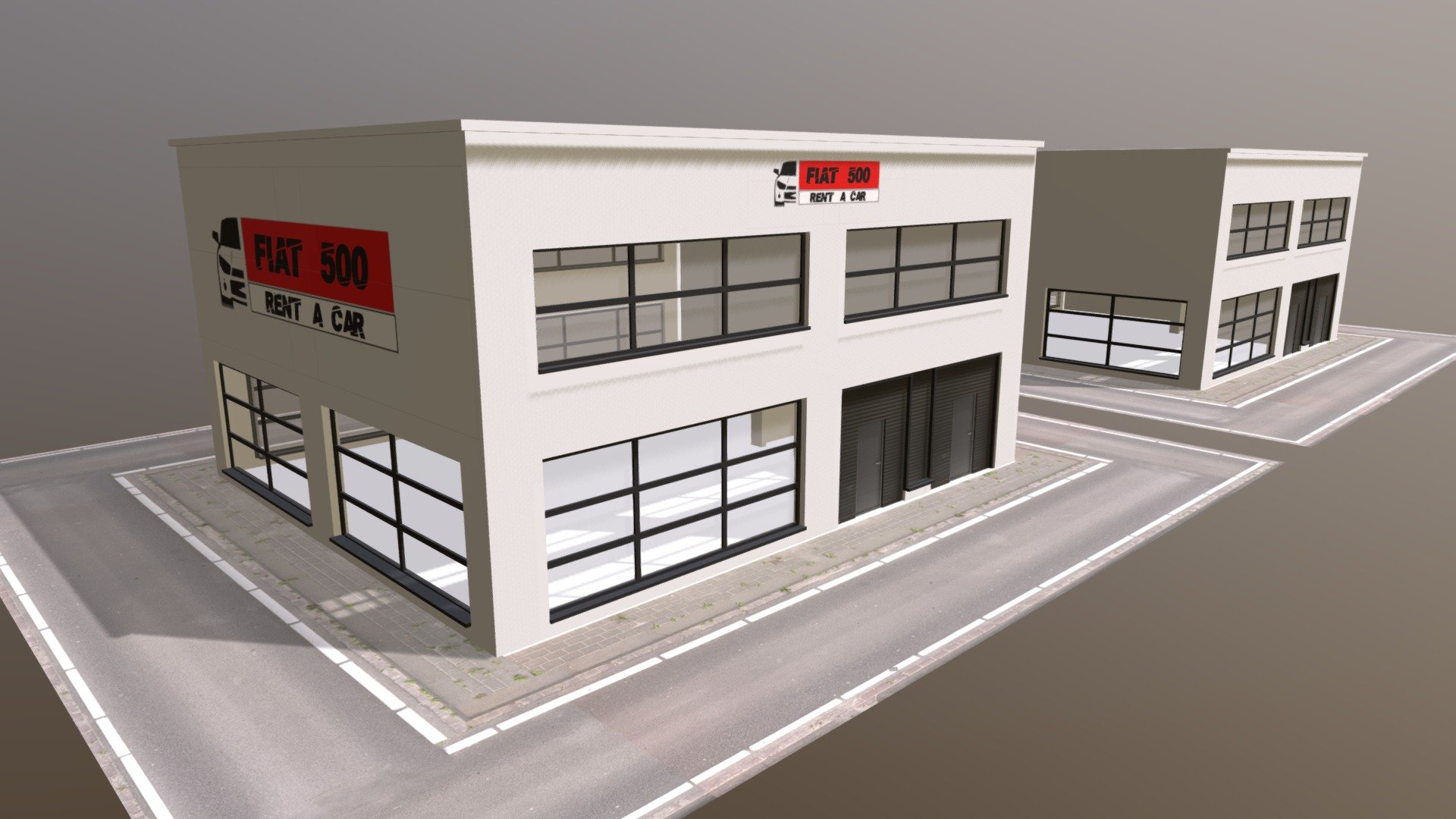 Low poly car rental building - Buy Royalty Free 3D model by Ainaritxu14 ...