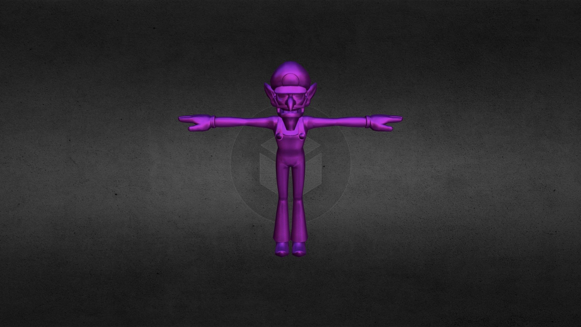 Purple Metal Waluigi - Download Free 3D model by Kirby!!! ️😷 (@Kirby ...