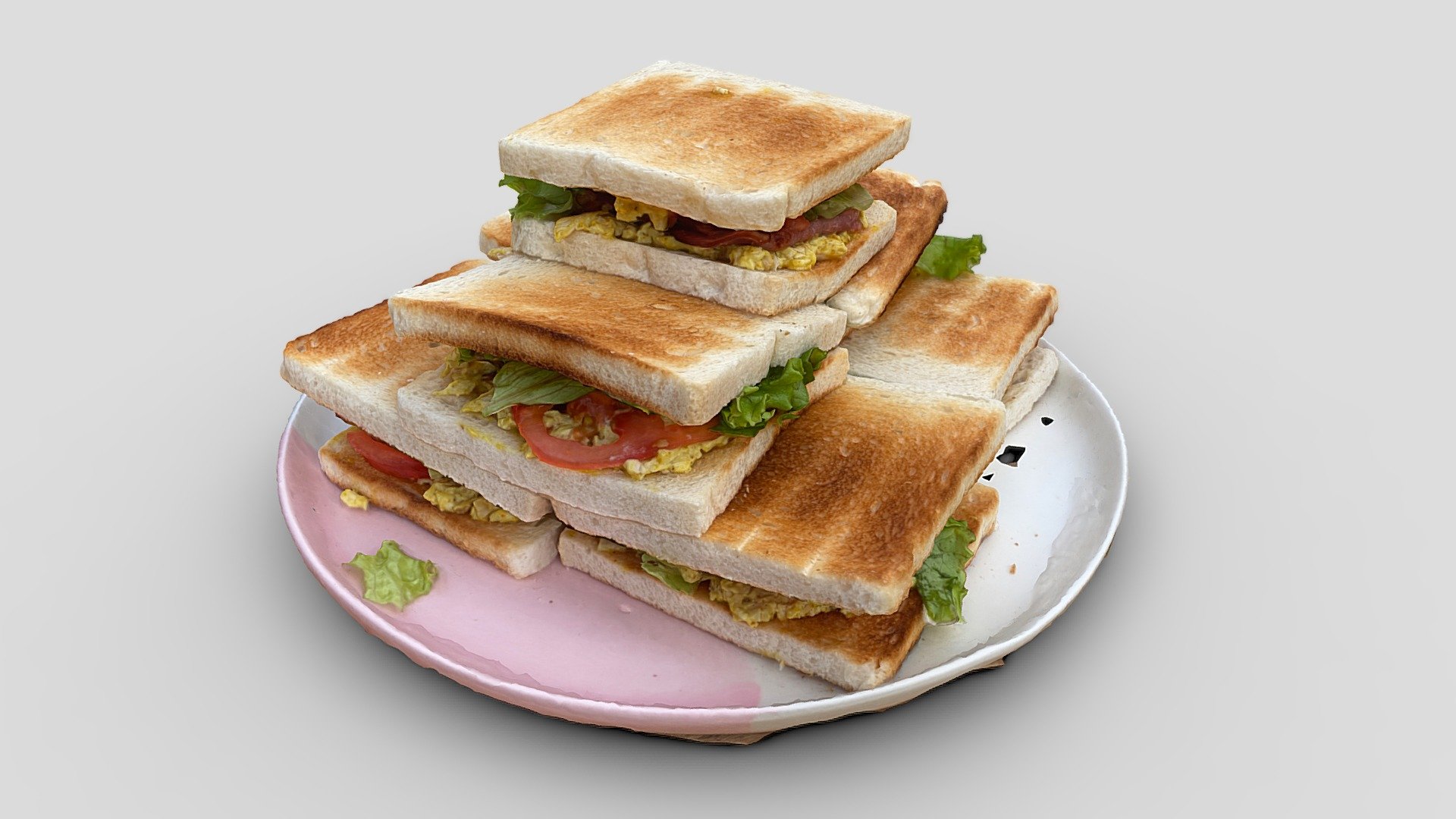 Club sandwich pile - Download Free 3D model by alban [82fa791] - Sketchfab