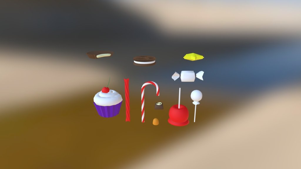 Candies - 3D model by minkwinsor [82fced3] - Sketchfab