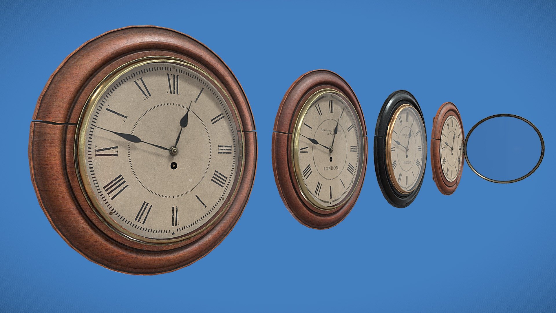 Late 1800s Circular Wall Clocks - 3D model by Mad_Lobster_Workshop ...