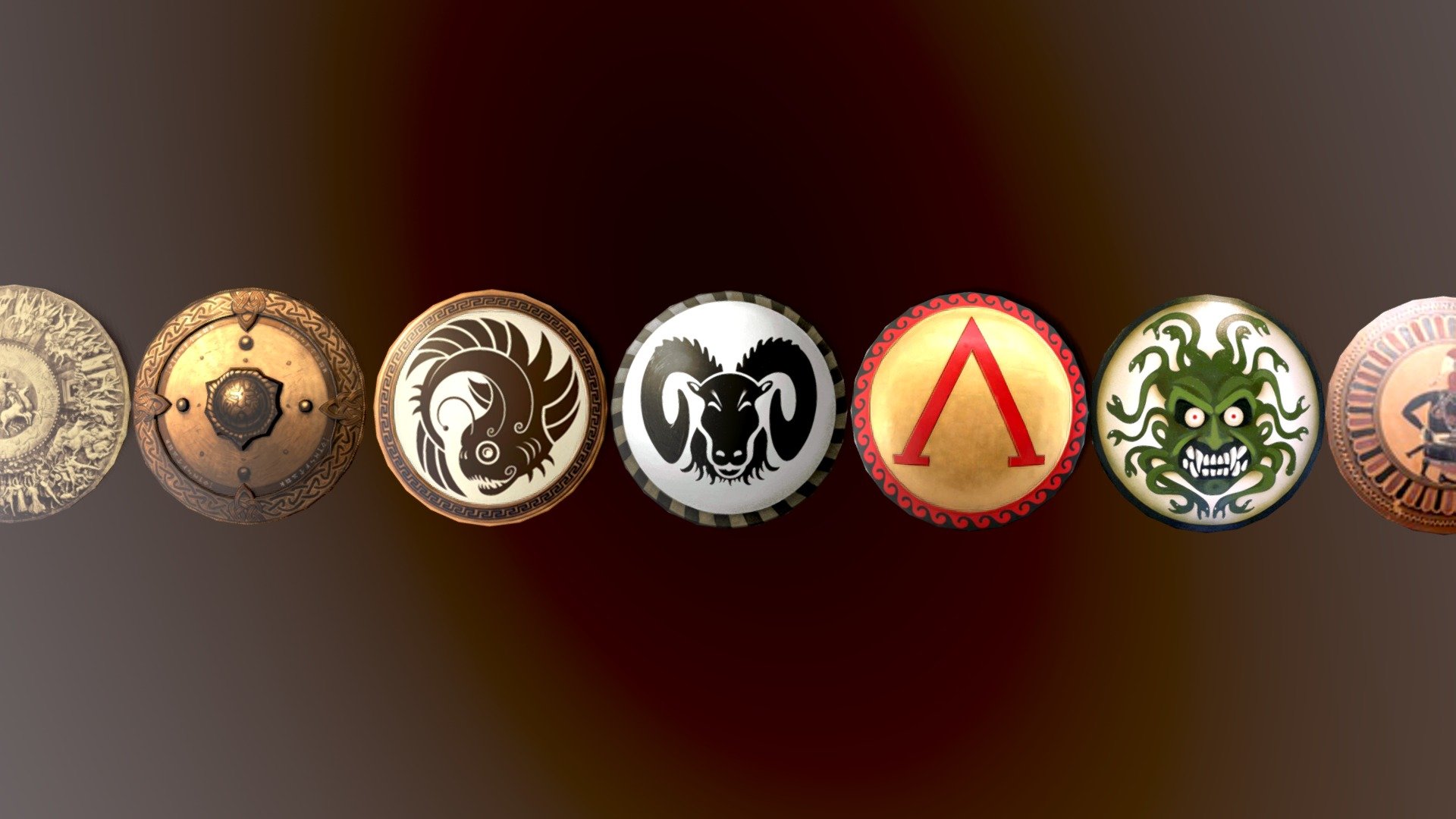 Greek Shields Collection - 3D model by numaan.k99 [8306c4e] - Sketchfab