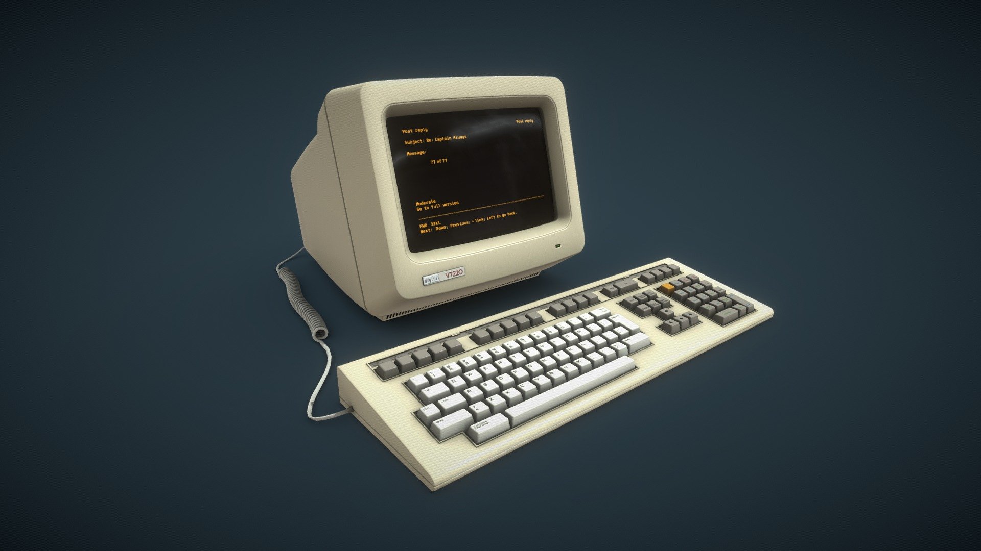 DEC VT220 Computer Terminal - 3D model by Brandon Westlake (@dr ...