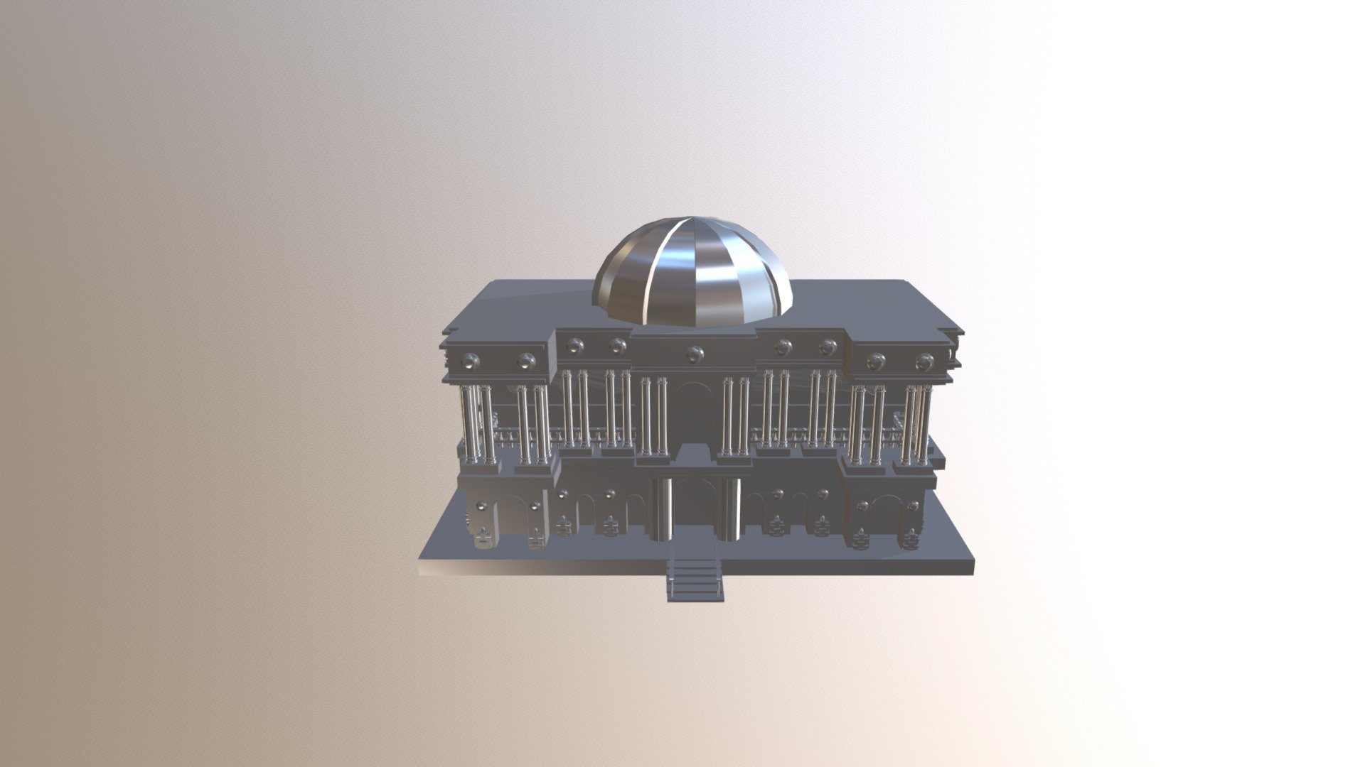 White Building - 3D model by rselvavarsha [830d223] - Sketchfab