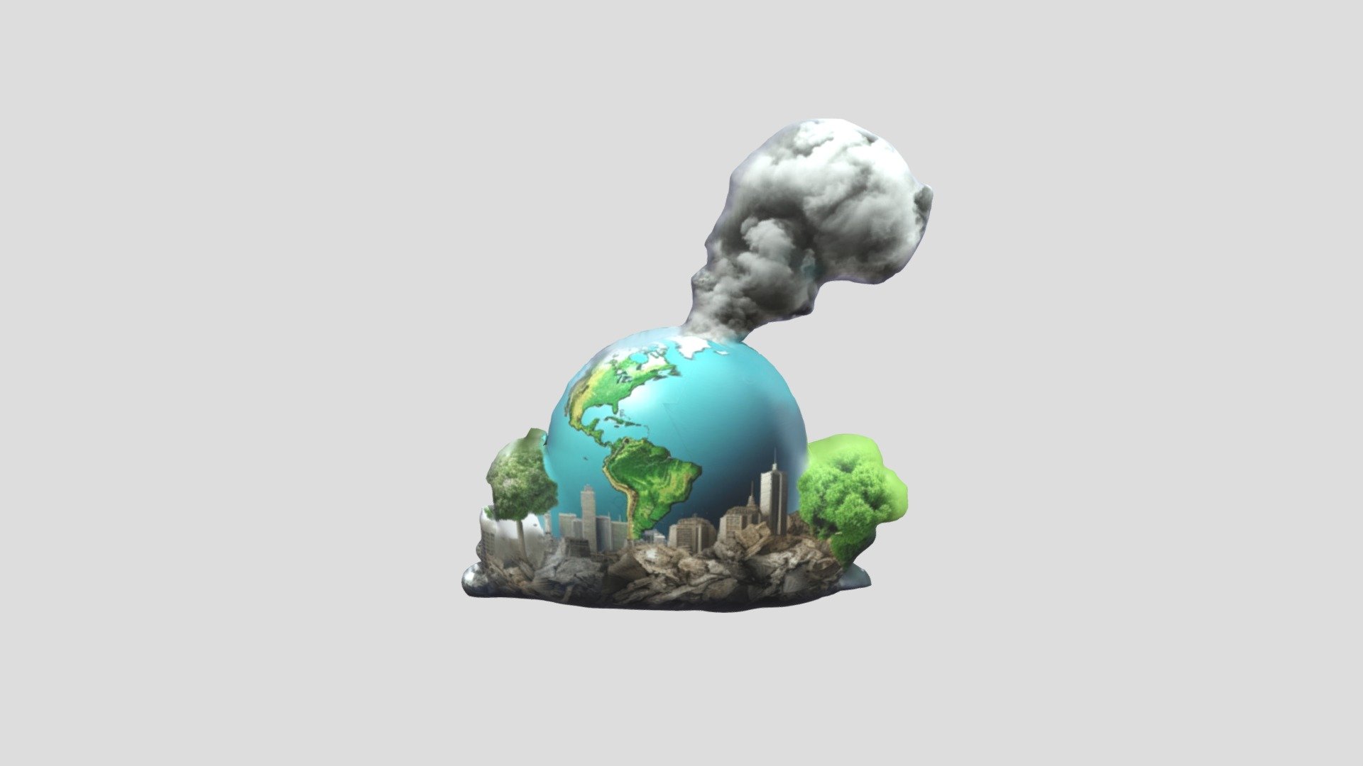Earth Pollution - 3D model by putrialpinapzh [830e3ec] - Sketchfab