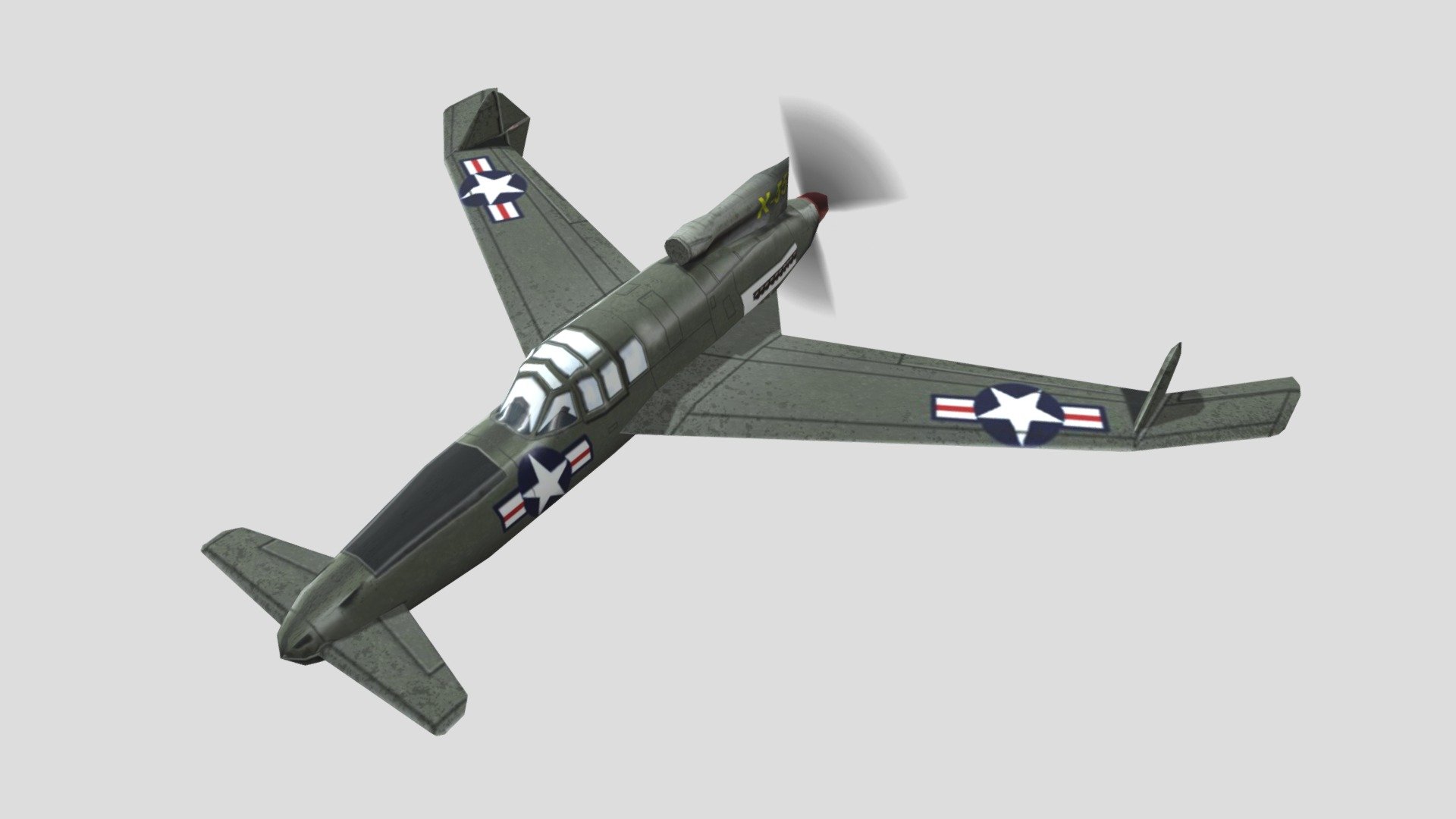 Curtiss XP-55 Ascender Prototype Low Poly Asset - Buy Royalty Free 3D ...