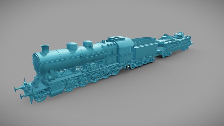 Steam-train 3D models - Sketchfab