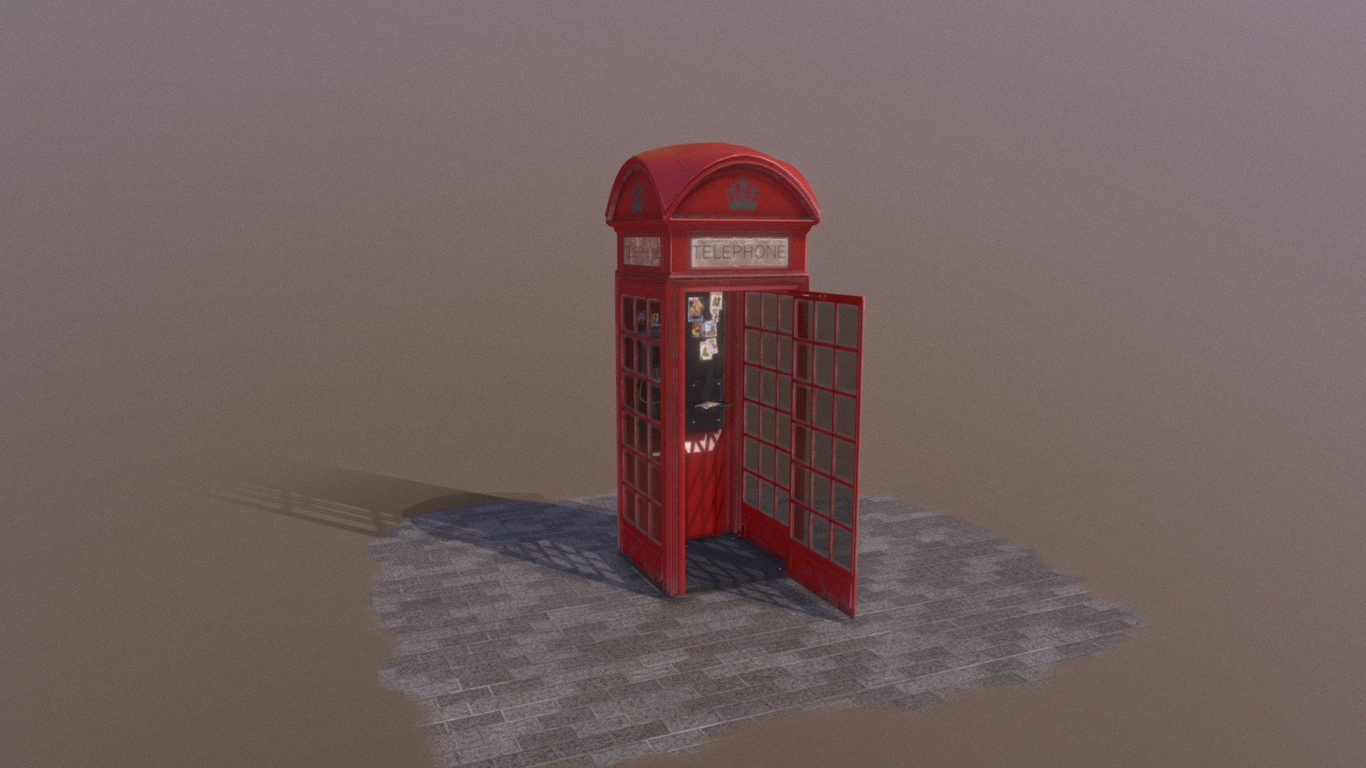 Red Phone Booth - 3D model by Xstatick [83191ed] - Sketchfab