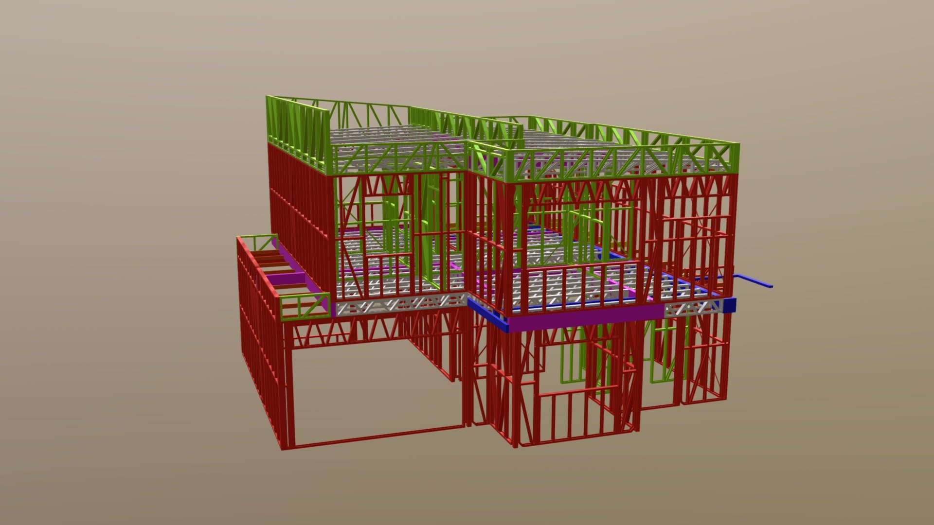 Unit5/ 5units 3d Frame walkthrough - 3D model by SmartecBuilding ...