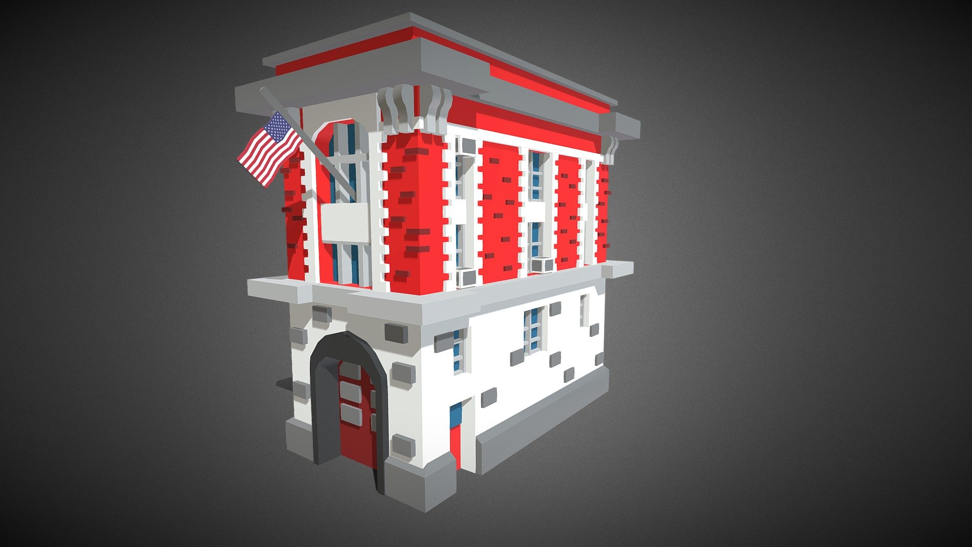 Fire Station Low Poly - Buy Royalty Free 3D model by paburoviii ...