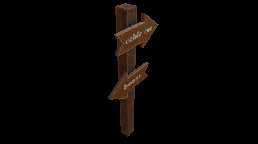 Directional Wood Board - 3D model by Gabriel Carati (@gabrielcarati ...