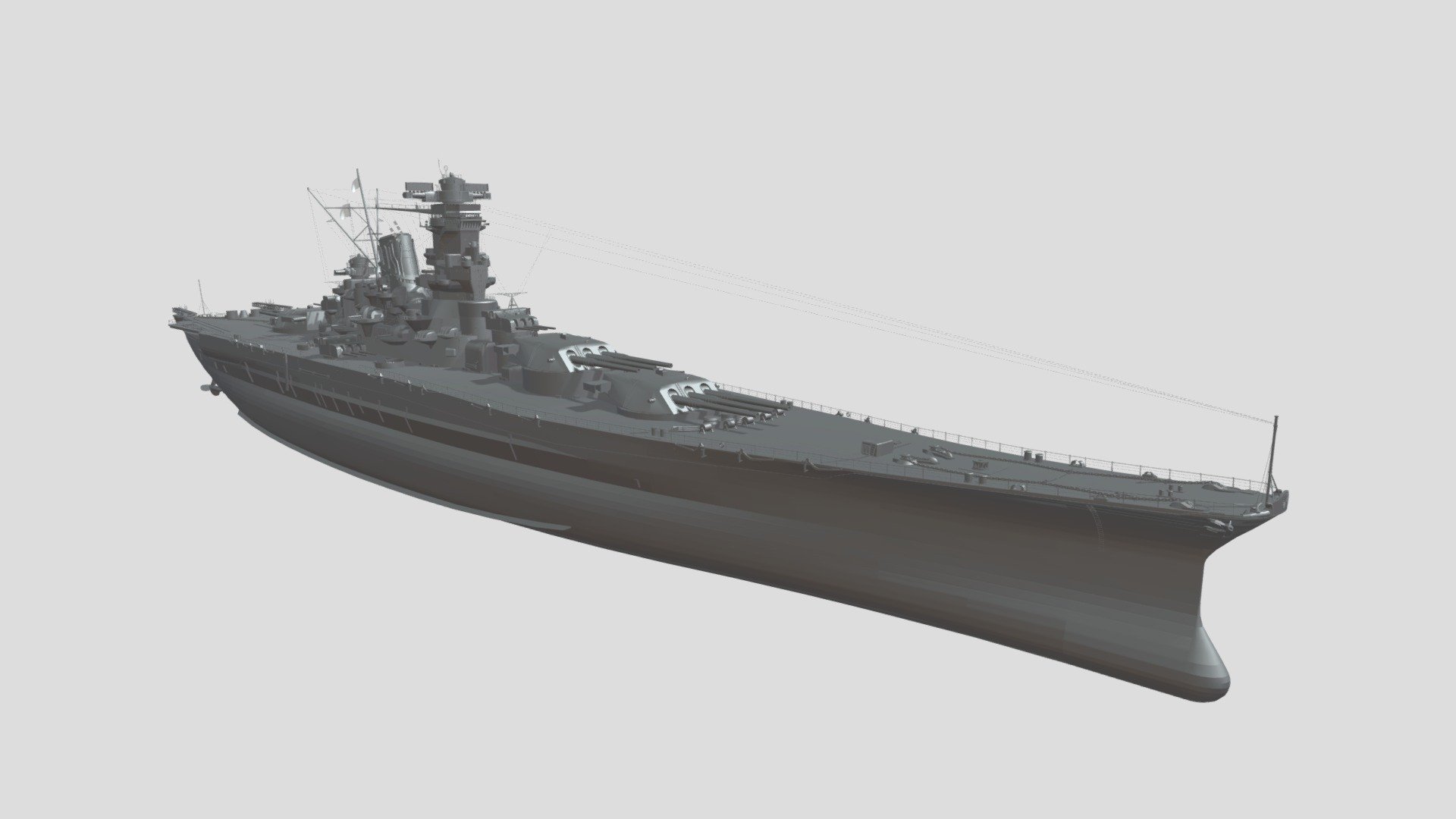 MUSASHI 武藏 Japanese Battleship 3D Model - 3D model by MTBH [832b88b ...