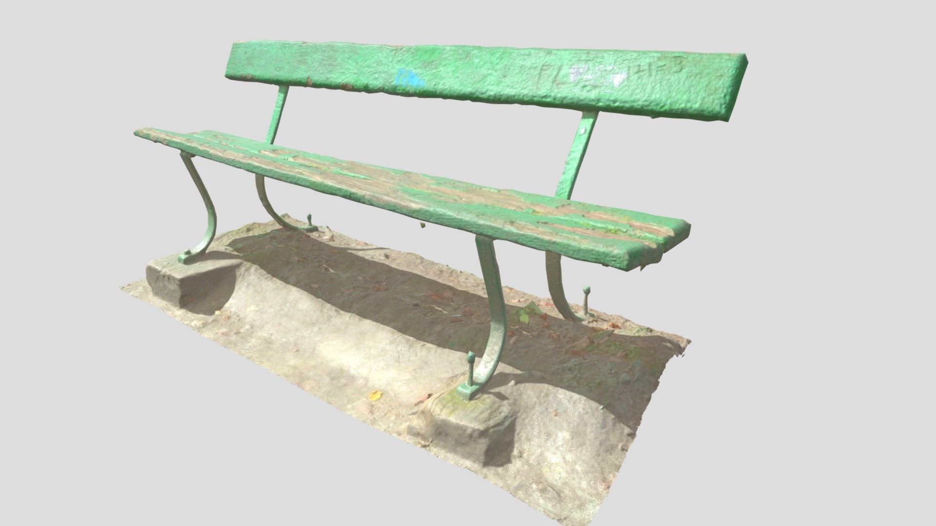 Realistic Green Old Bench 3D Model Scan - Buy Royalty Free 3D model by ...
