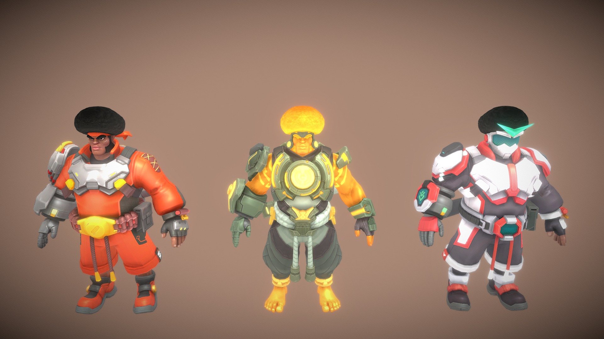 Luke the big guy collection Rig Character - Buy Royalty Free 3D model ...
