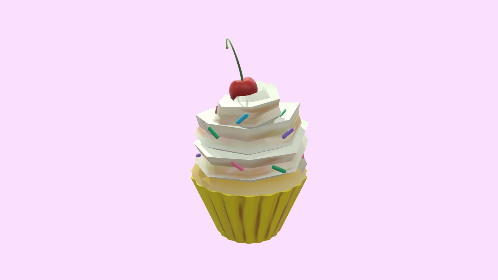 Handpainted Cupcake - 3D model by aloop [832e94d] - Sketchfab