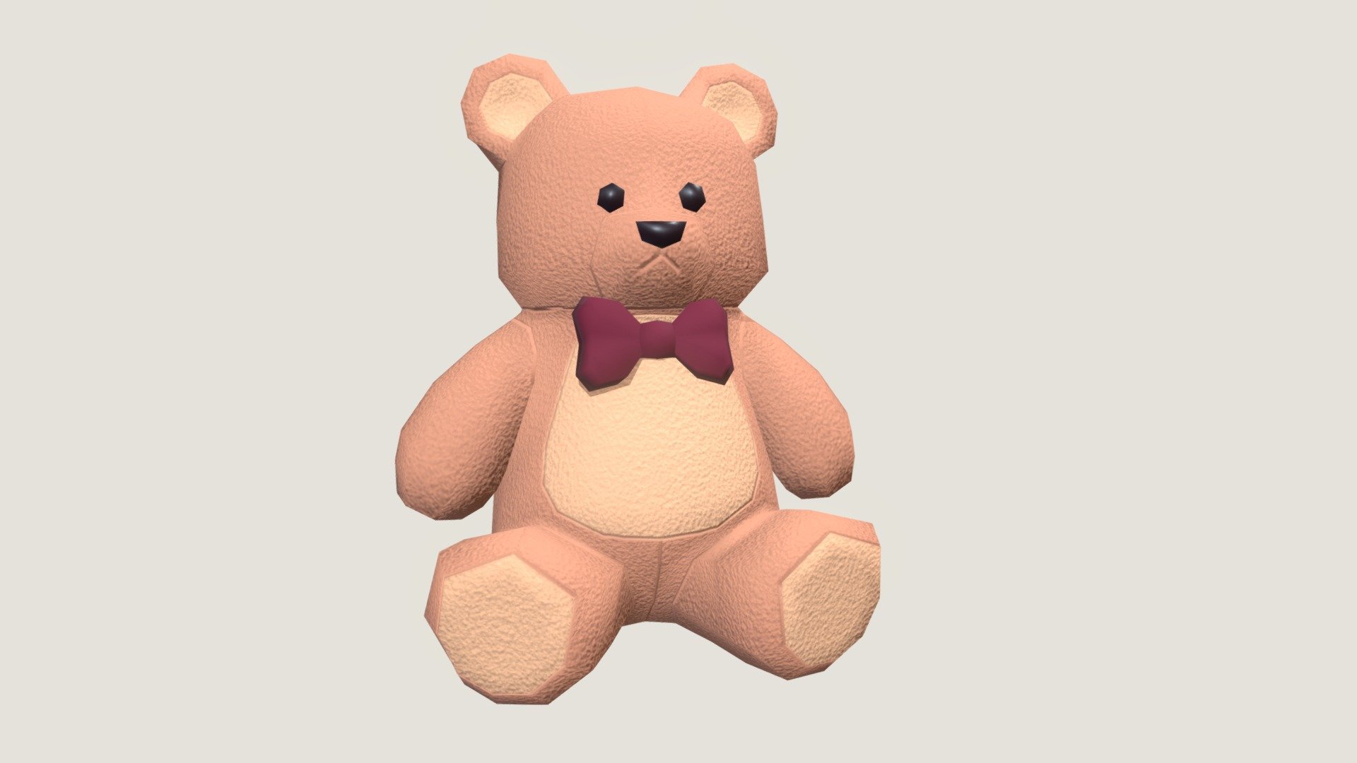Low poly asset: Teddy Bear - Download Free 3D model by Kieran H (@kh ...