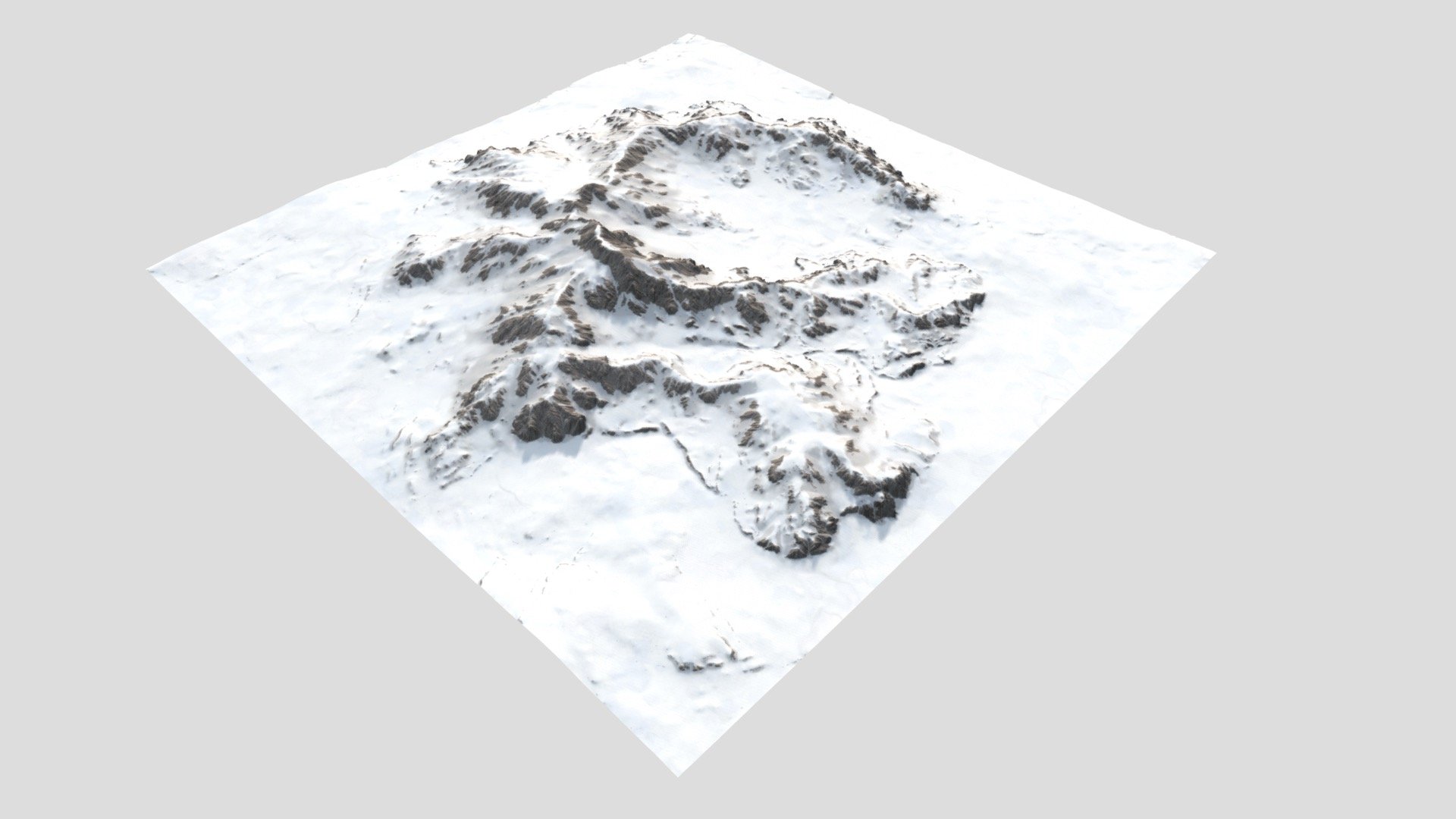 Tundra Mountain Terrain 4 - Buy Royalty Free 3D model by Desertsage ...