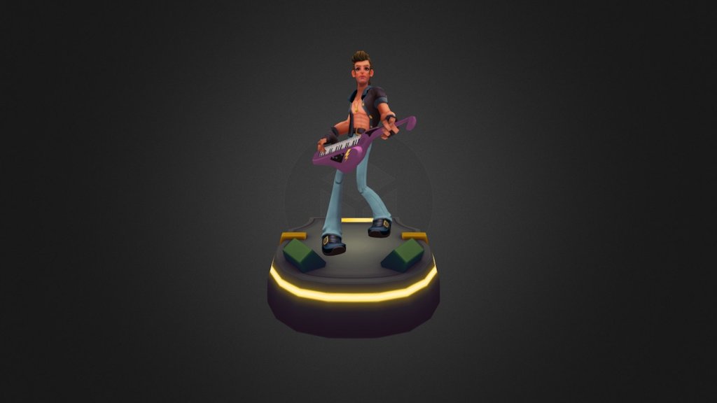 Rock & Rails - Keytar Player Infinite Jam - 3D model by lucasmeriguetti ...