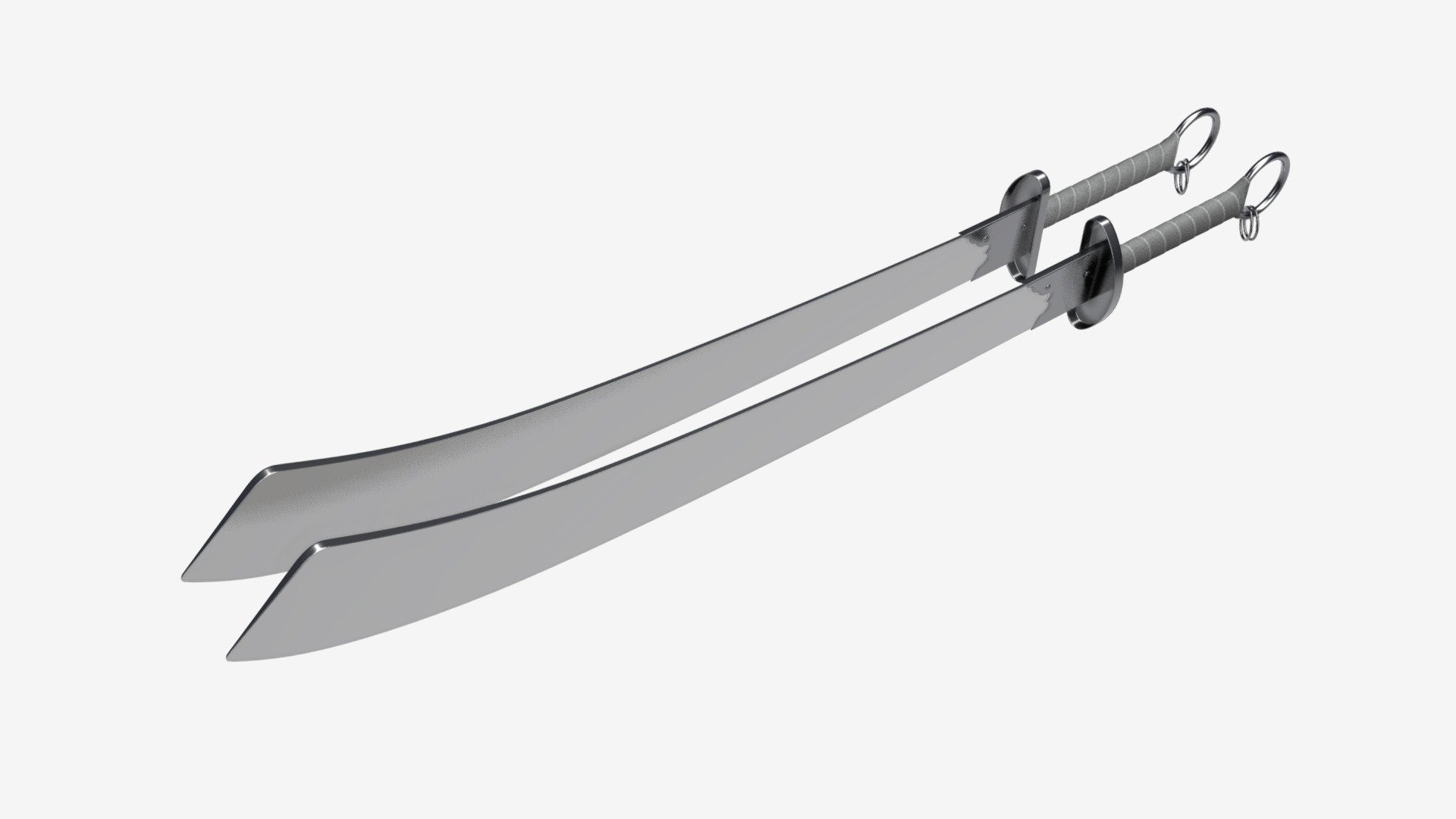 Double Wushu broadswords - Buy Royalty Free 3D model by HQ3DMOD ...